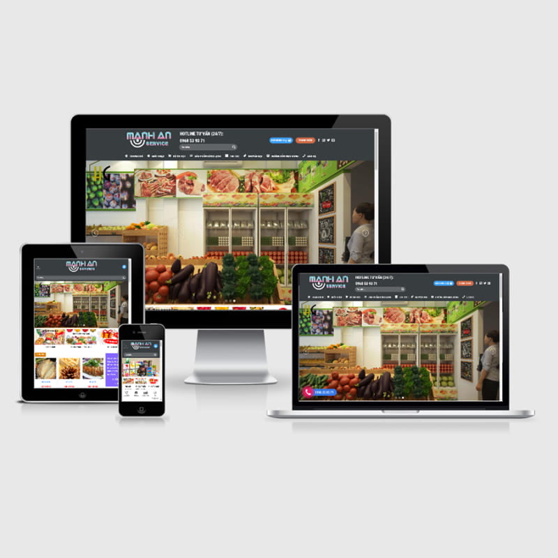 Thiết Kế Website Bán Đồ Văn Vặt, Sản Phẩm Đông Lạnh MA-132