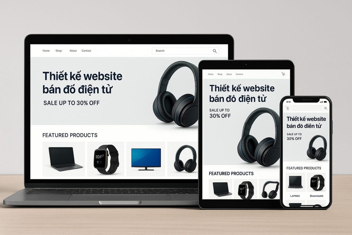 Thiết Kế Website Bán Đồ Điện Tử Chuẩn SEO, Giao Diện Đẹp